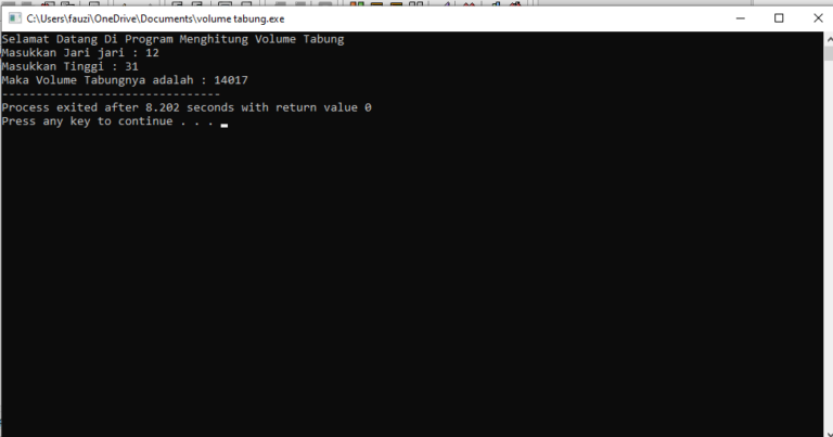 Cara Menghitung Volume Tabung Di C++ - Dhuo Creative